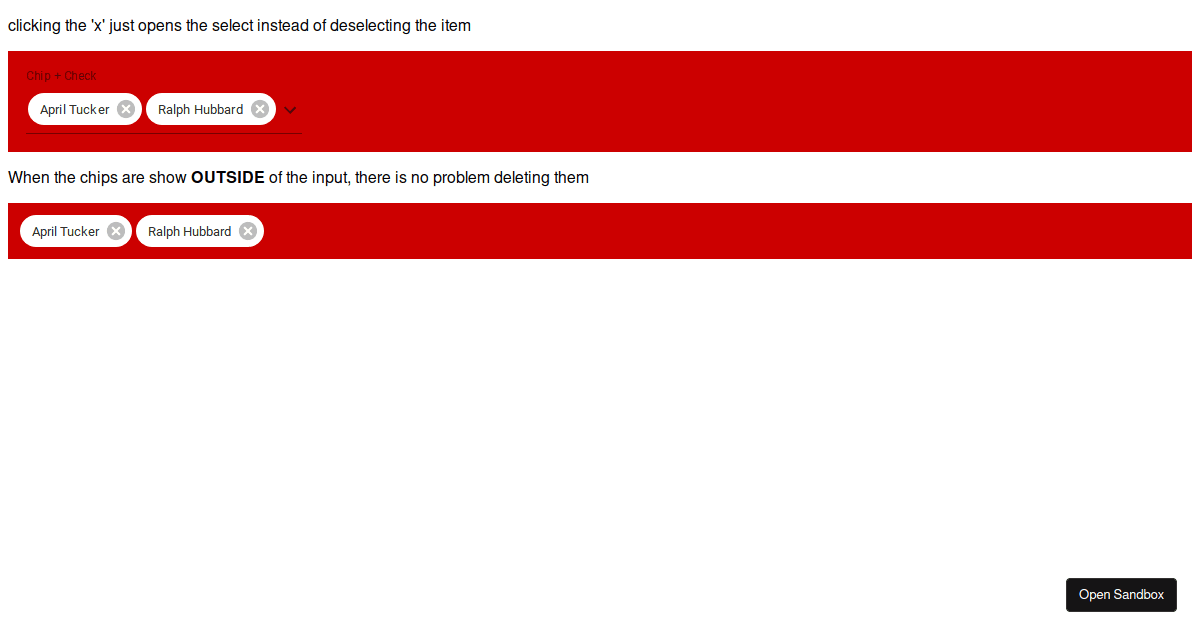 Deletable Chip in multi-Select - Codesandbox