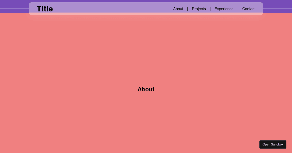 simple clean navbar - Codesandbox