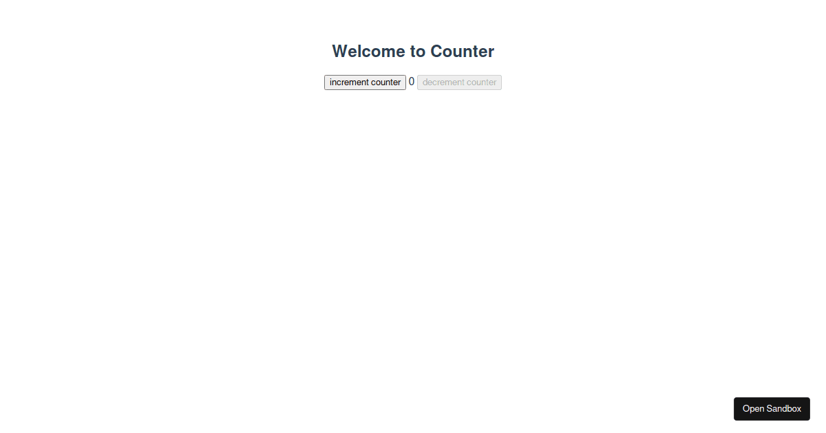 Vue Counter - Codesandbox