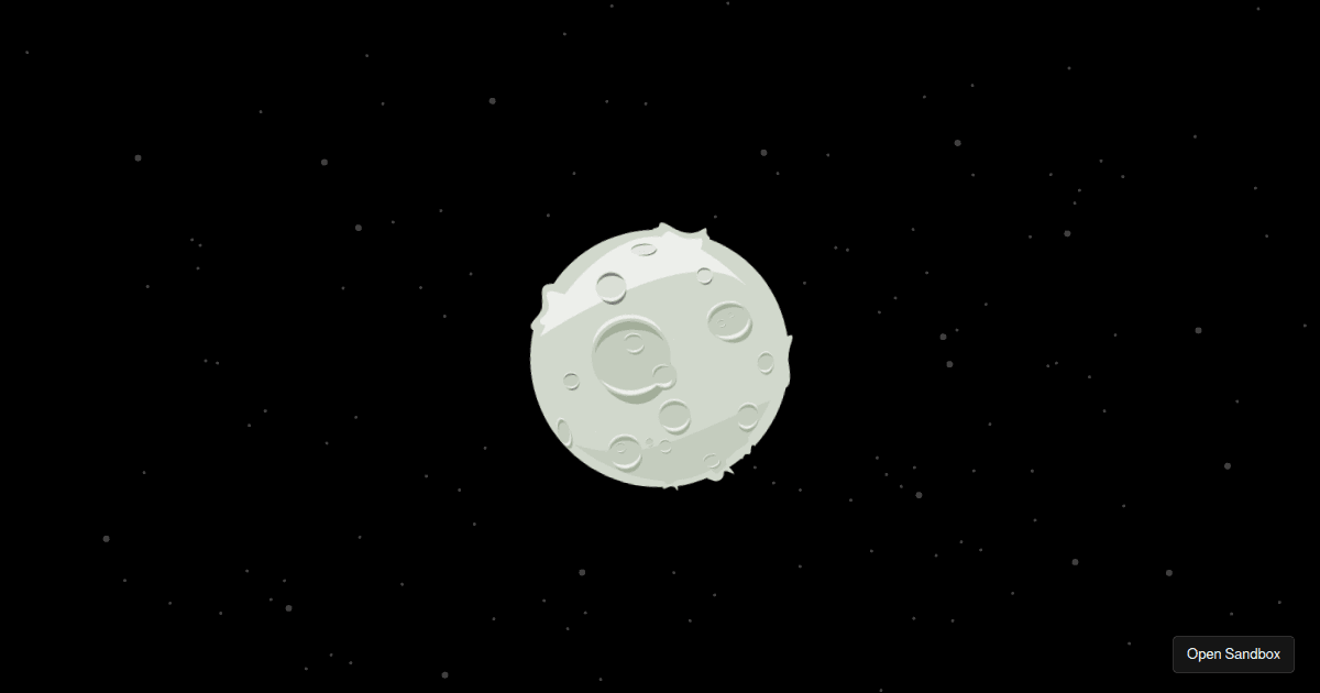 Moon-animation - Codesandbox