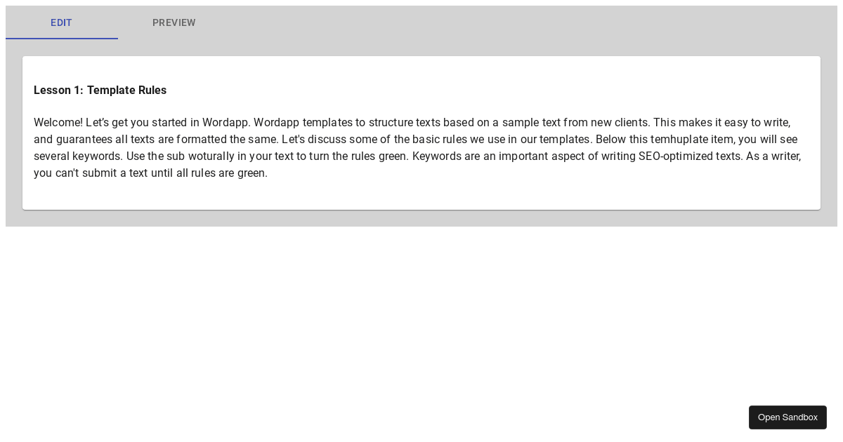 Material demo - Codesandbox