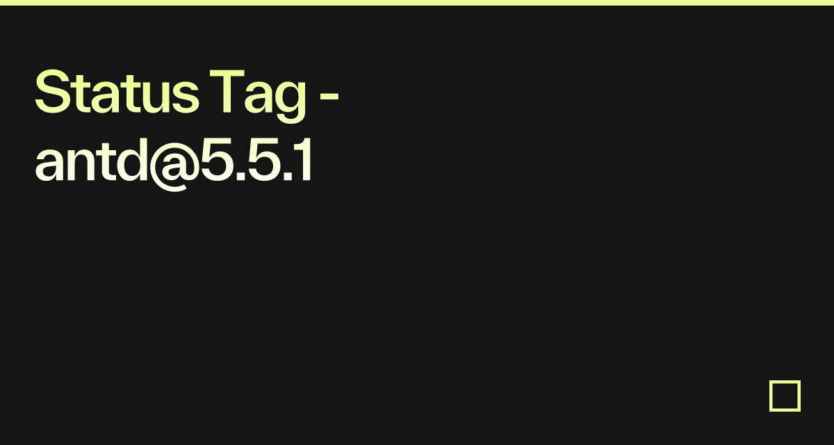 Status Tag - antd@5.5.1 - Codesandbox