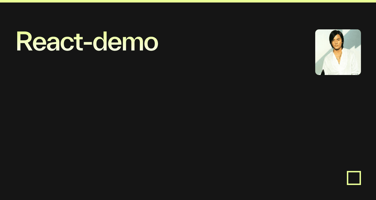 React-demo - Codesandbox