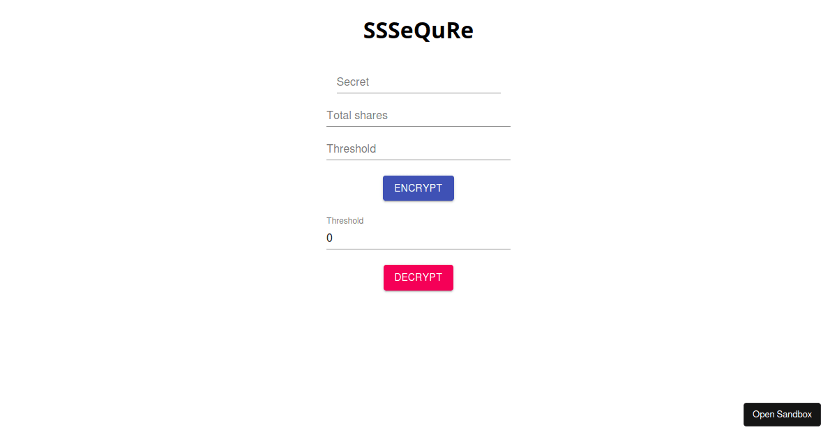 sssequre (forked) - Codesandbox