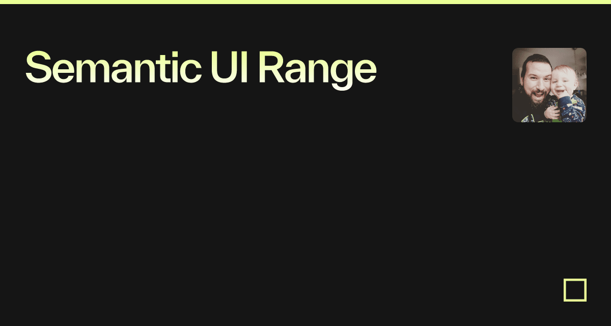 Semantic UI Range - Codesandbox