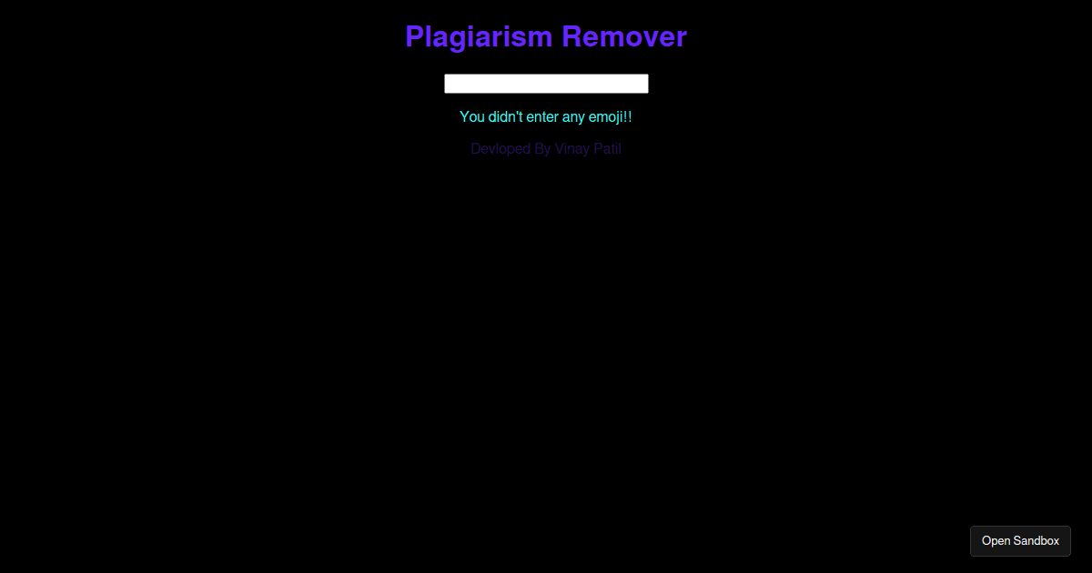 plagiarism-remover - Codesandbox
