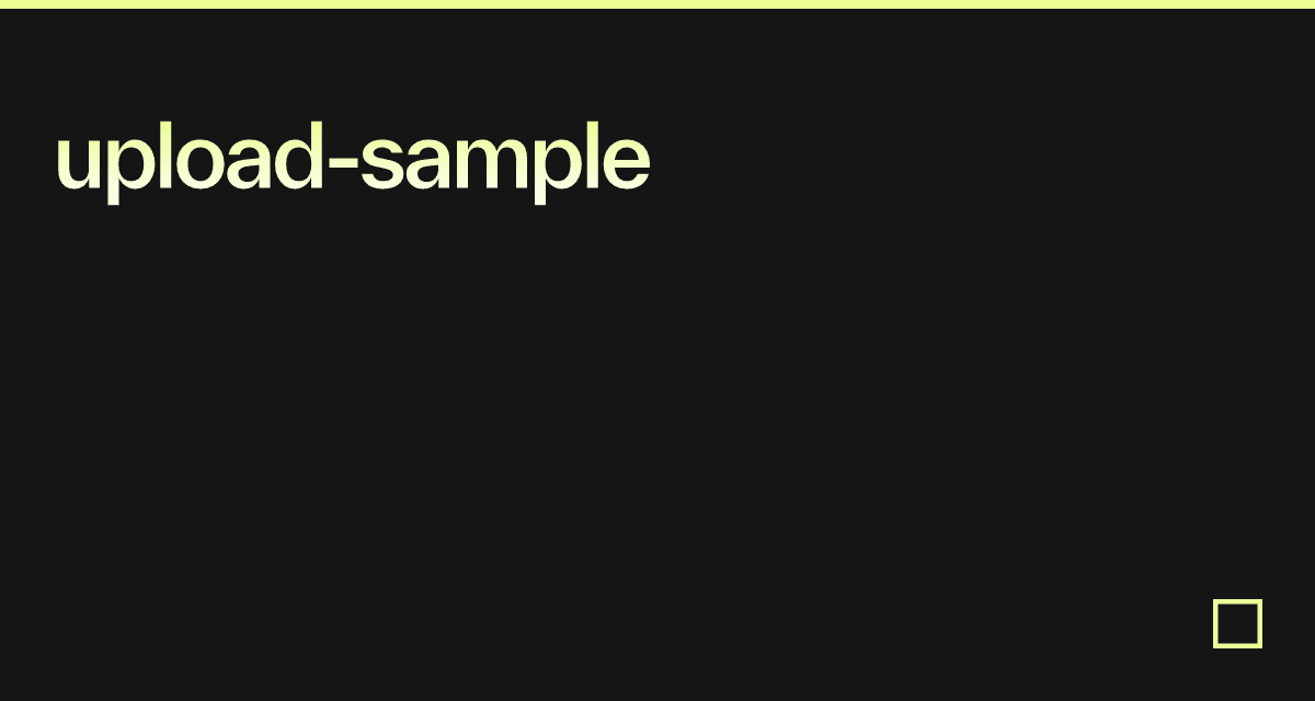 upload-sample - Codesandbox