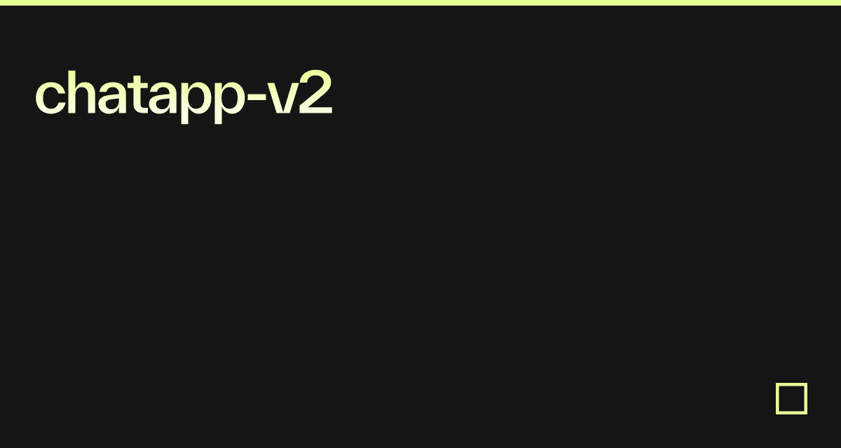 chatapp-v2 - Codesandbox