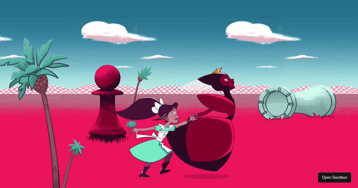 queen running animation - Codesandbox