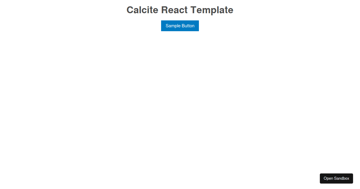 Calcite React Template - Codesandbox