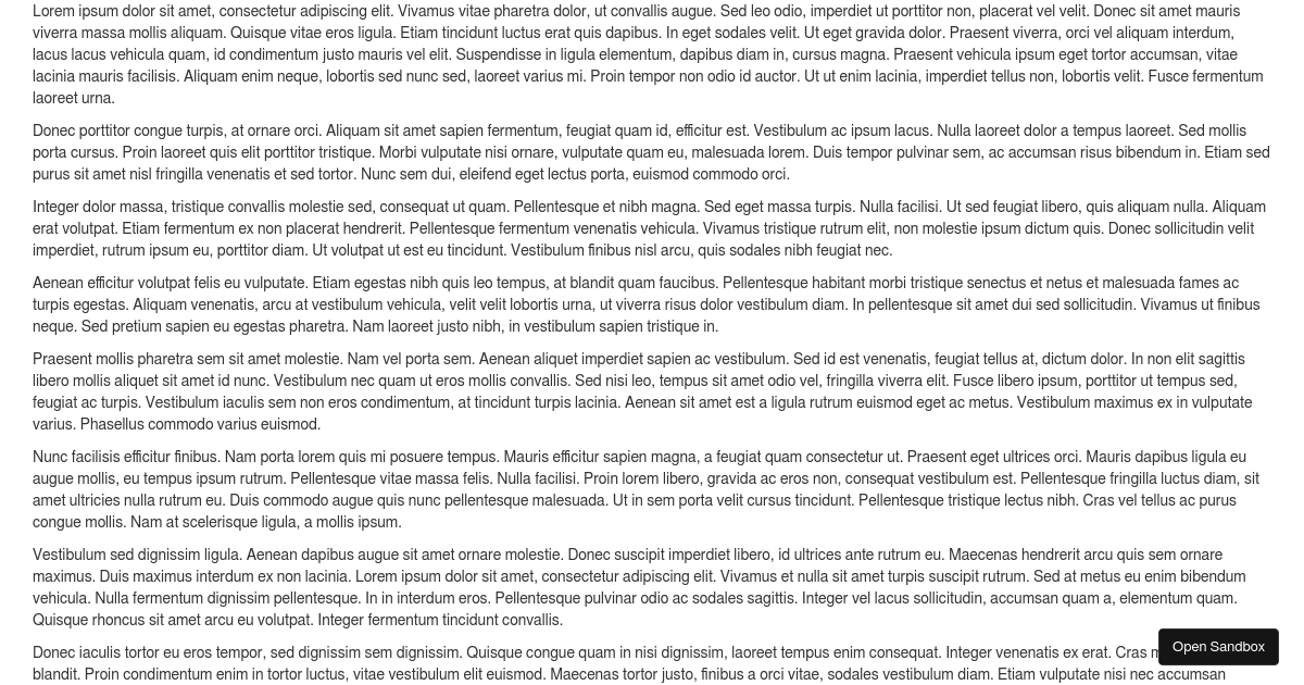 Buggy Modal - Codesandbox