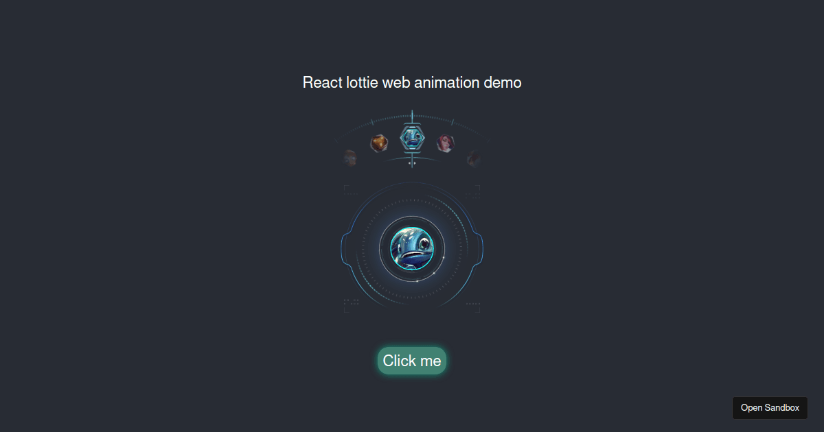 React lottie web roulette demo - Codesandbox