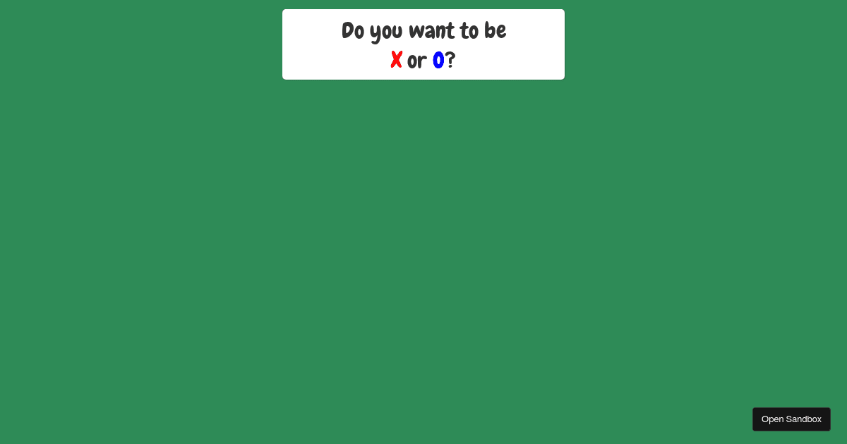 Tic Tac Toe - Codesandbox
