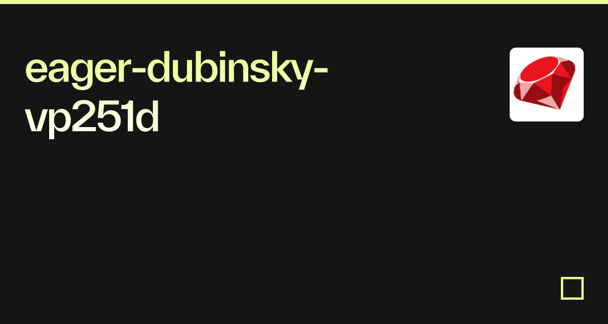 eager-dubinsky-vp251d - Codesandbox