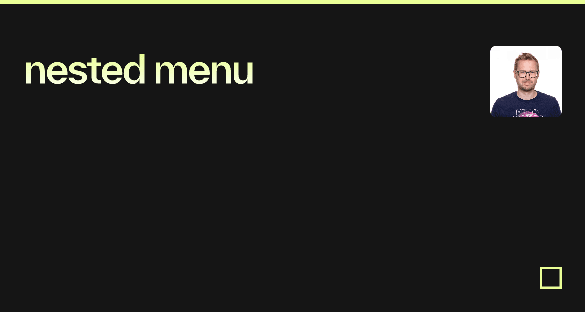 nested menu - Codesandbox