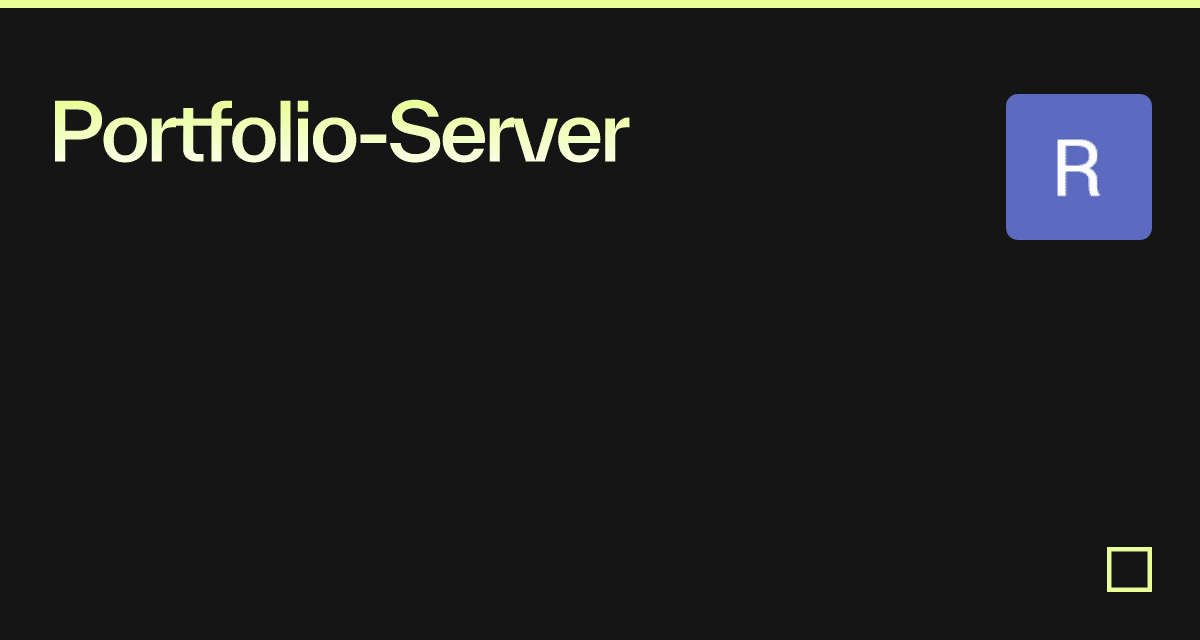 Portfolio-Server - Codesandbox