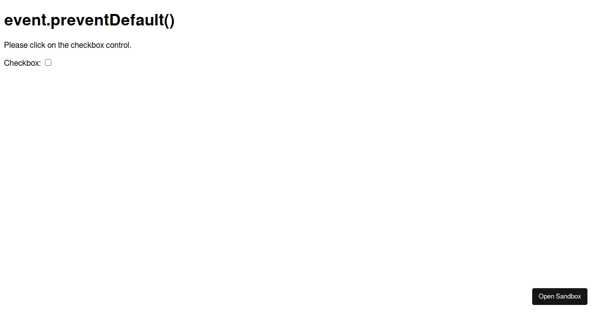 event-preventDefault - Codesandbox