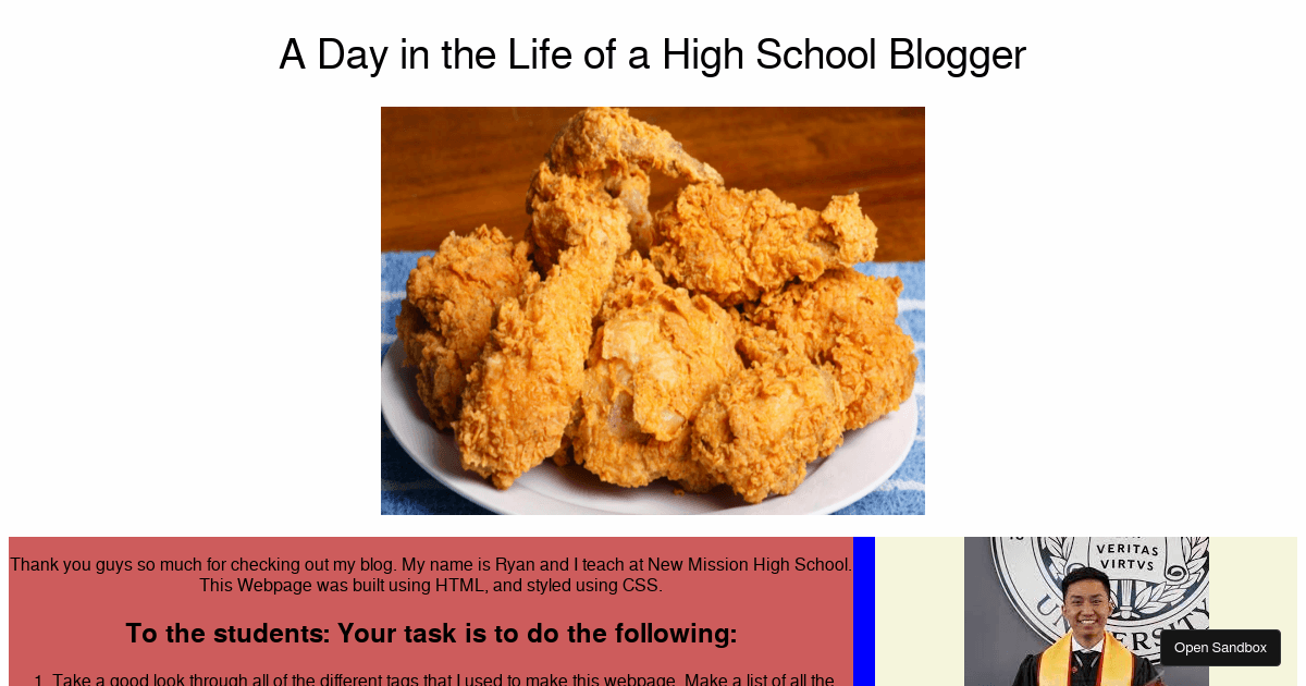 Playing Around with HTML and CSS - Codesandbox