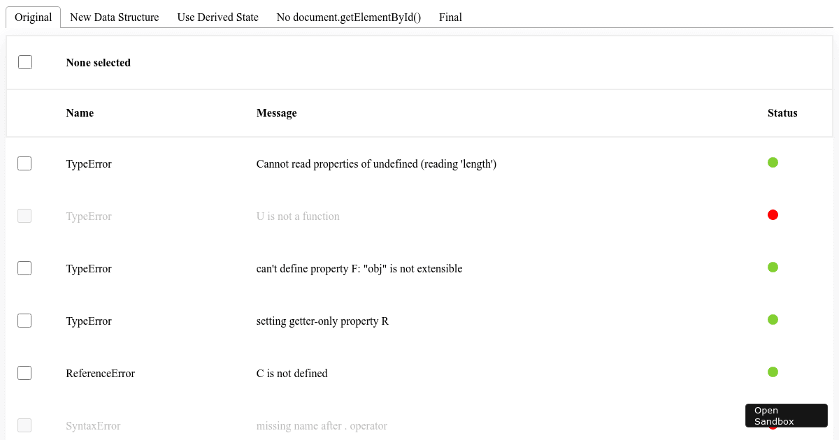 Refactoring Session Table With Checkboxes Codesandbox 4128