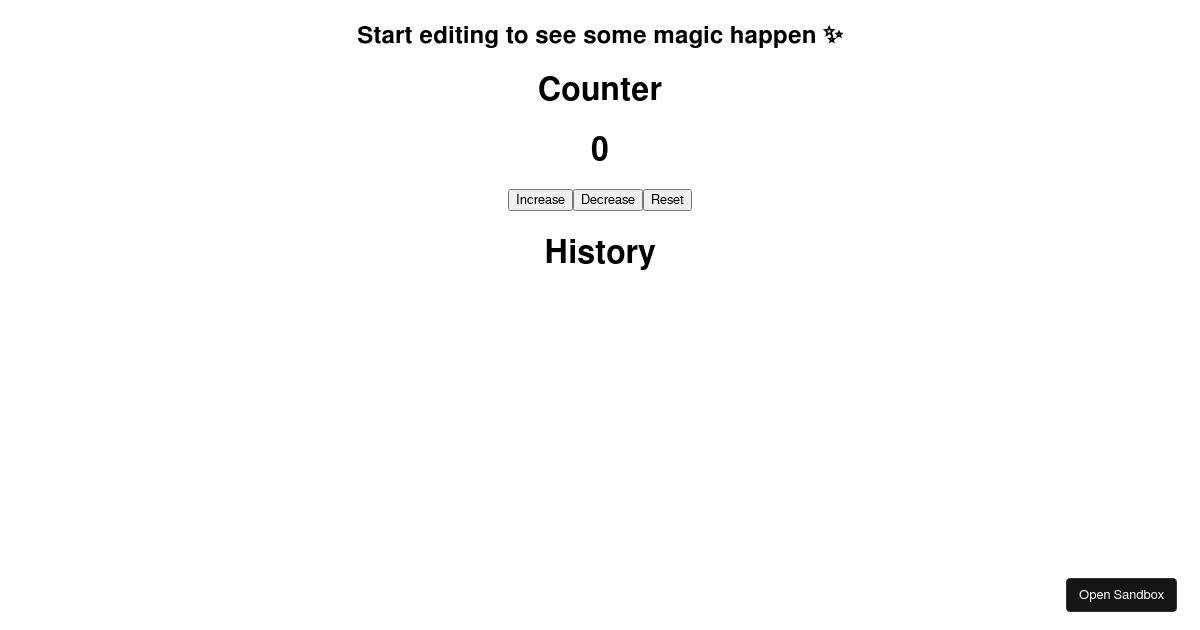 Simple React Redux Counter Example - Codesandbox Simple React Redux Counter Example - Codesandbox