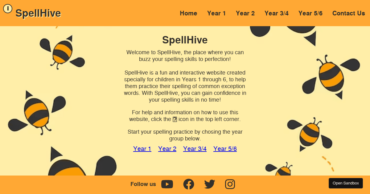 Spelling practice - Codesandbox