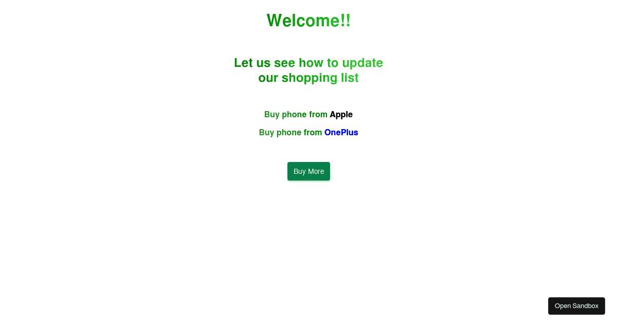 useState-ArrayOfObjects - Codesandbox