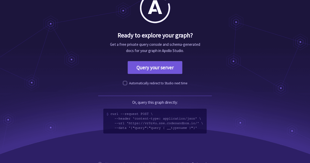 Apollo Server - Codesandbox