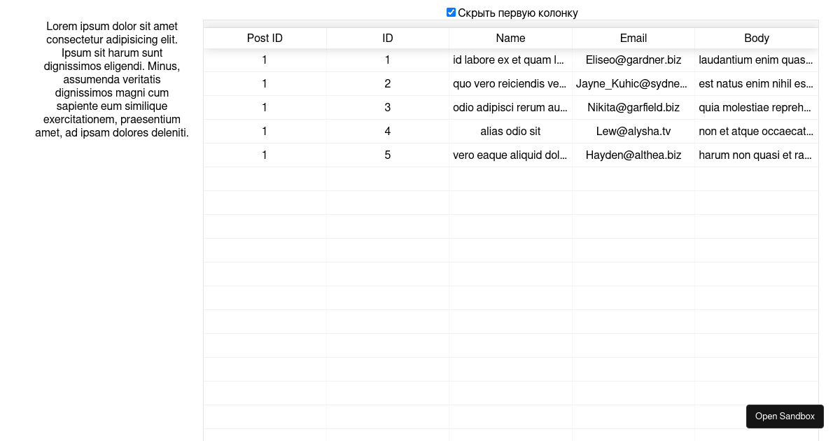react-table - Codesandbox