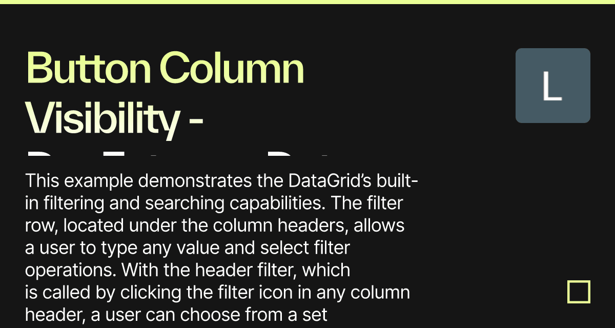 Button Column Visibility Devextreme Data Grid Codesandbox