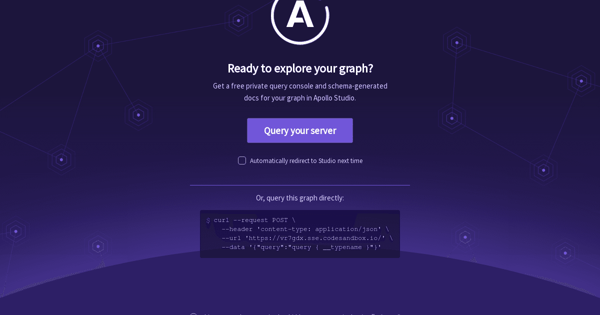 Apollo Server - Codesandbox