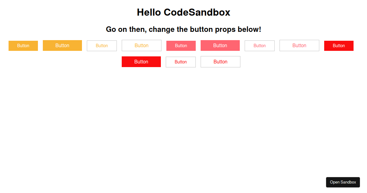 Variants in Styled System (forked) - Codesandbox