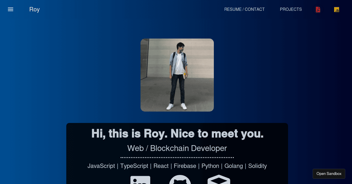 my-portfolio - Codesandbox