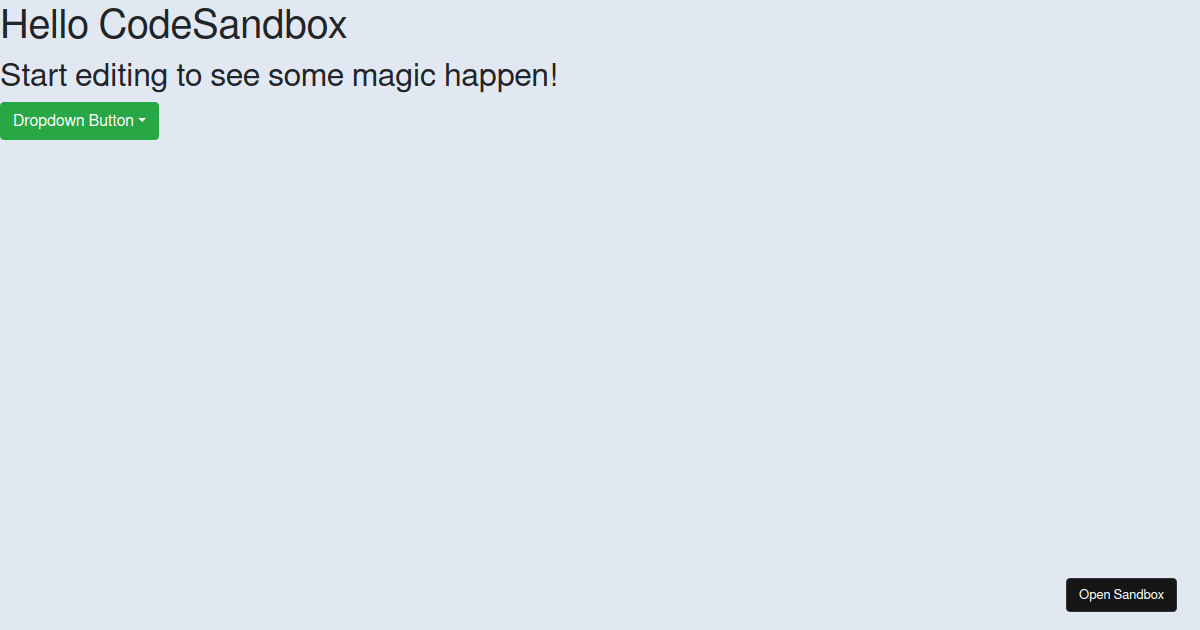 React Bootstrap Demo Forked Codesandbox