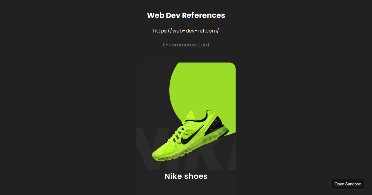 web-dev-ref: React component - E-commerce card - Codesandbox web-dev-ref: React component - E-commerce card - Codesandbox