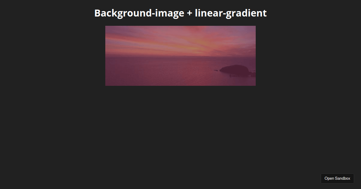 background-image + linear-gradient - Codesandbox