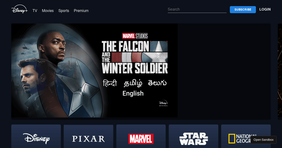 HOTSTAR_SELF_CLONE - Codesandbox