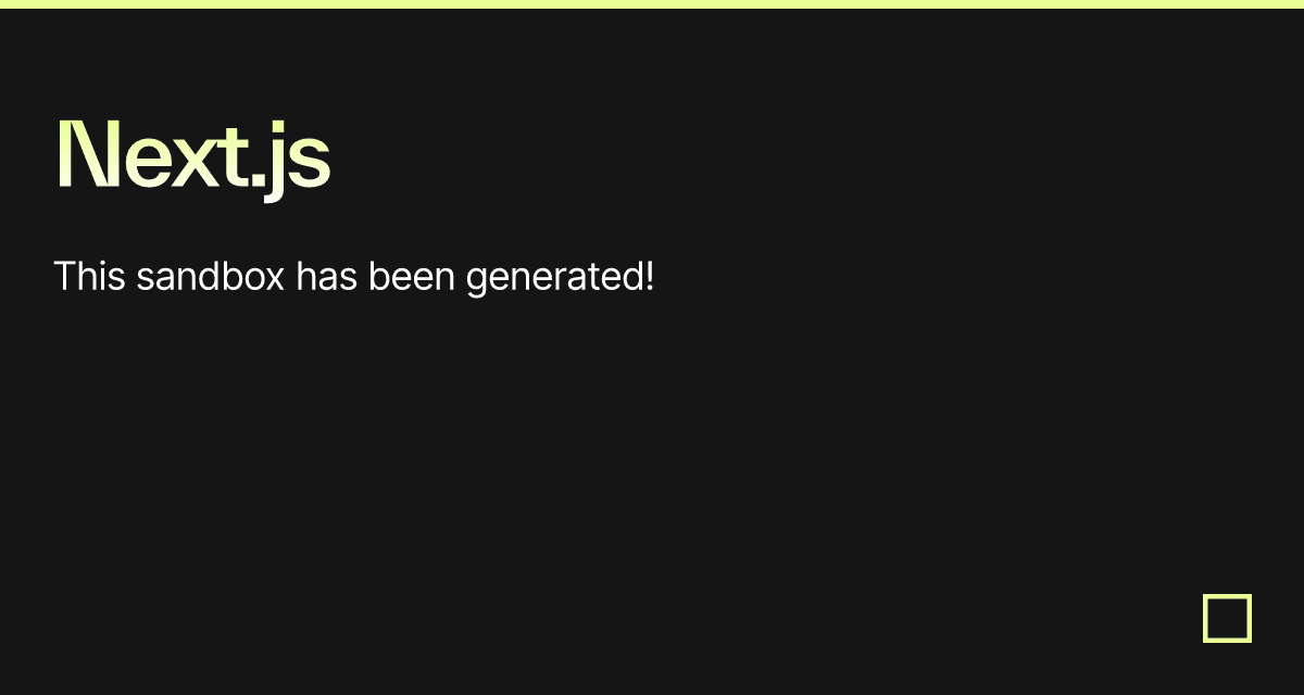 Next.js - Codesandbox