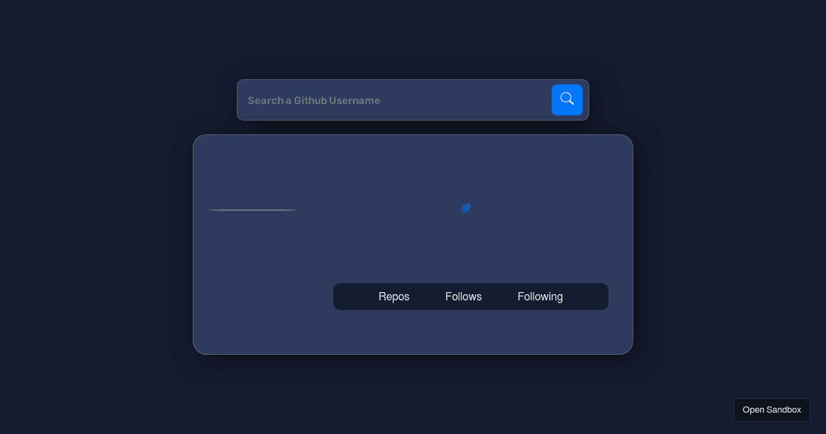 github-profile - Codesandbox