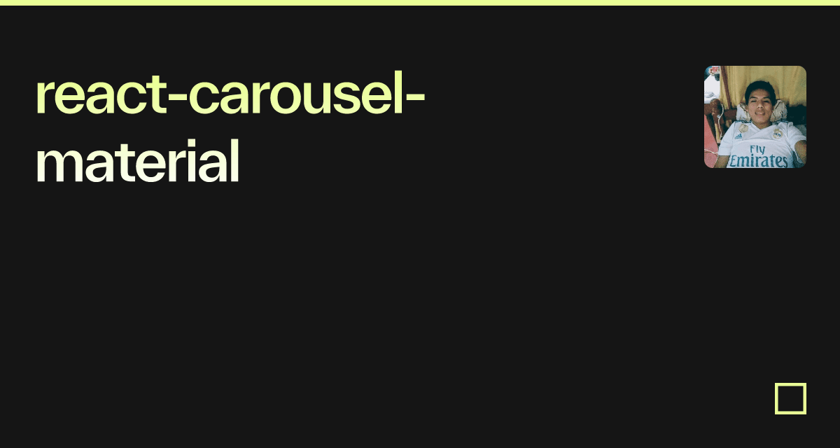 react-carousel-material - Codesandbox