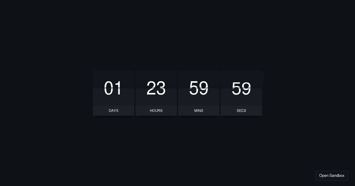 Flip Clock Component - React Countdown - Framer Motion (forked ...