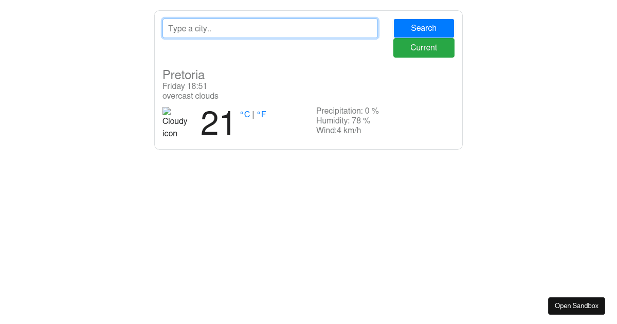 Javascript Geolocation Api Solution Forked Codesandbox