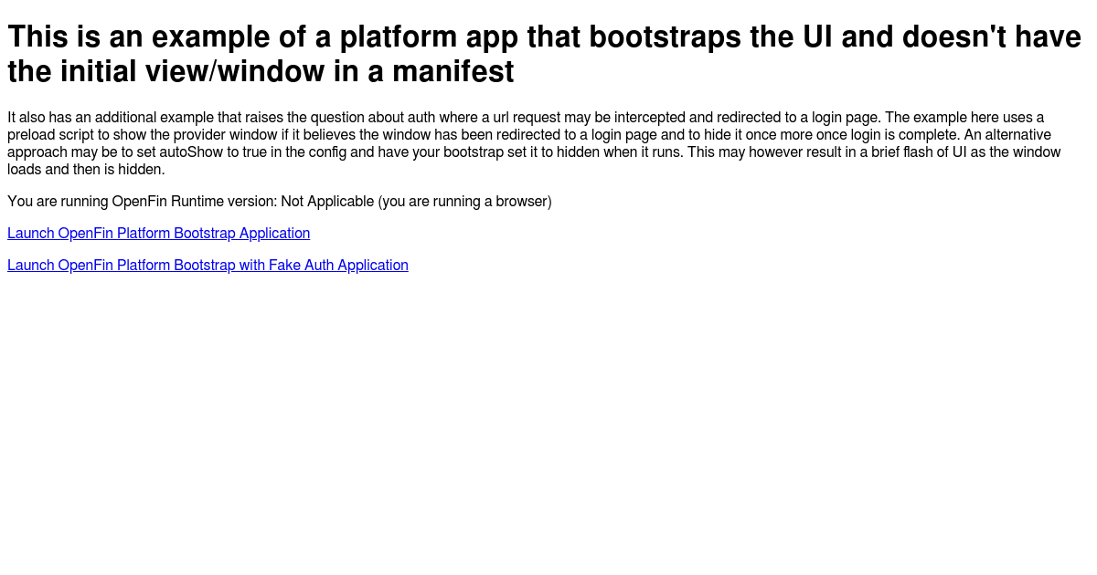 openfin-platform-bootstrap-example - Codesandbox