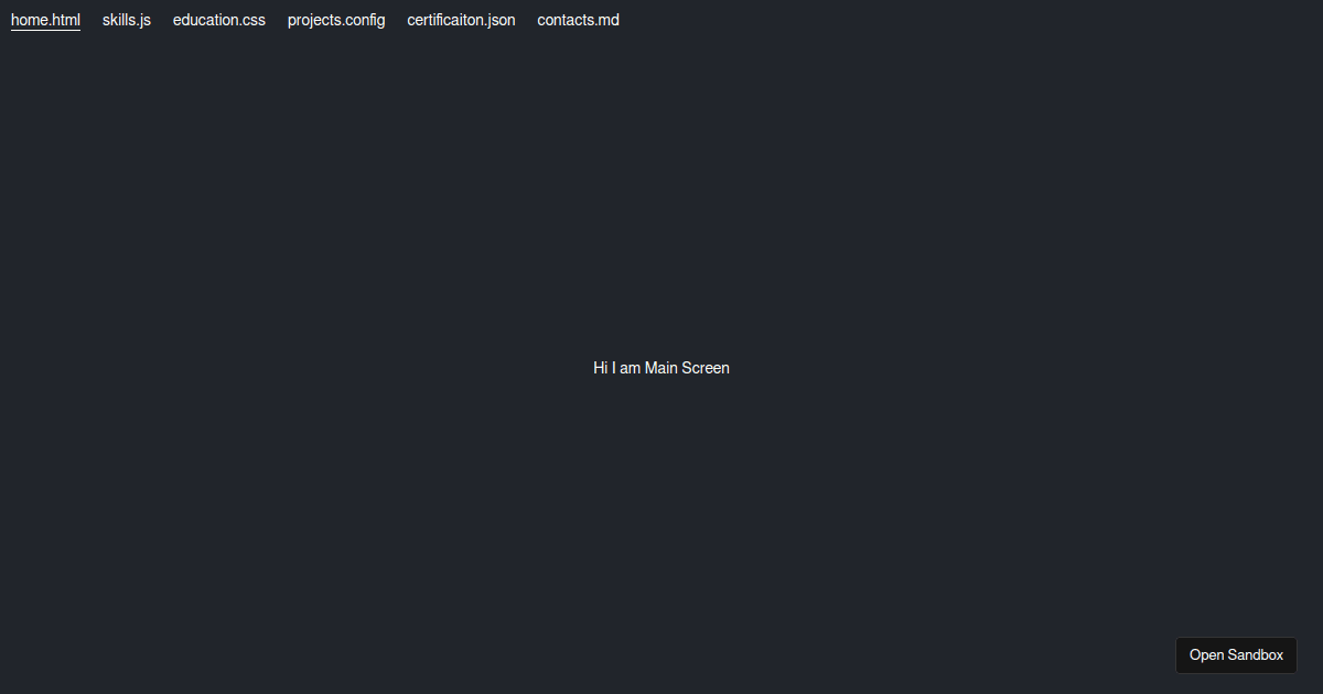 terminal-portfolio - Codesandbox