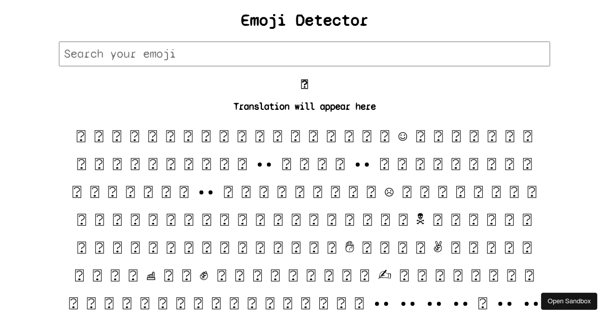 anupkrbid/emoji-detector - Codesandbox