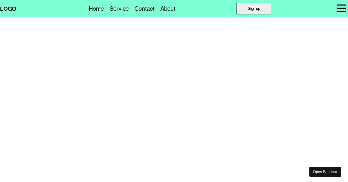 React Simple Responsive Navbar Hooks Codesandbox 1399