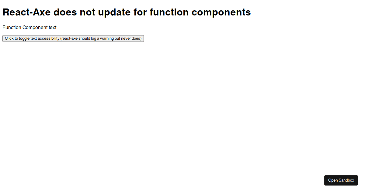 React Axe Function Component Codesandbox