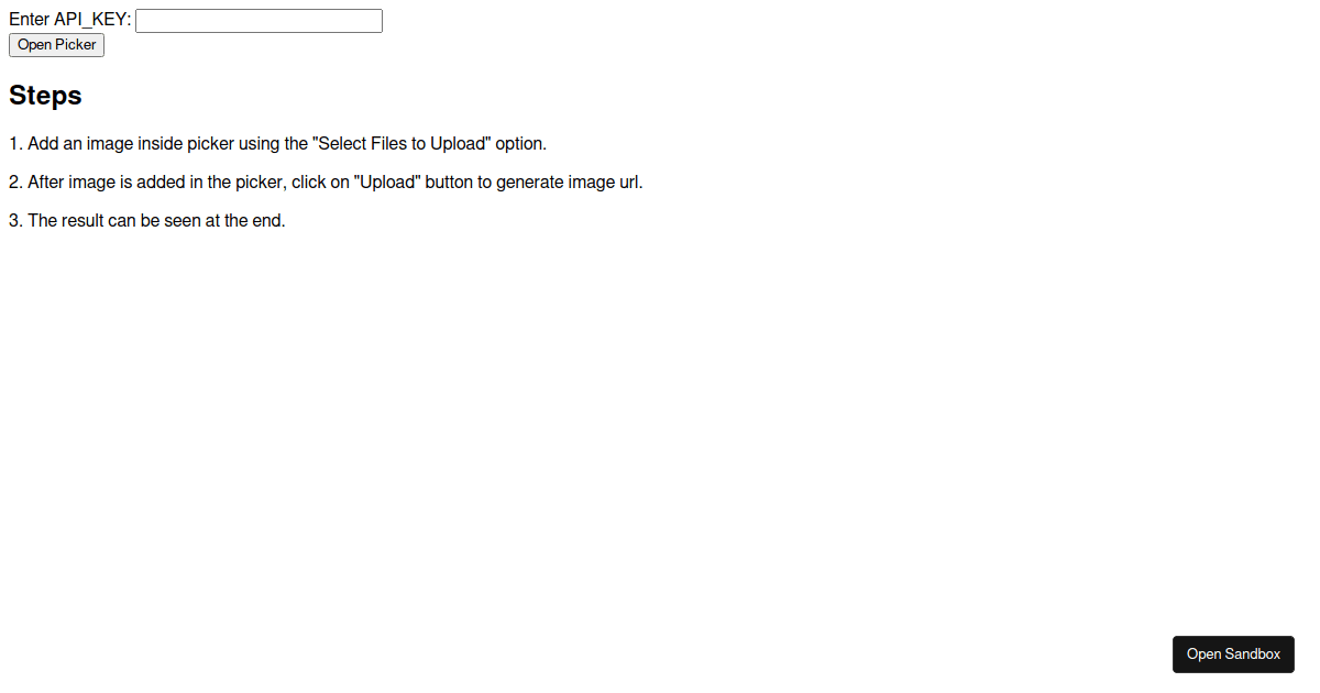File Picker - Codesandbox