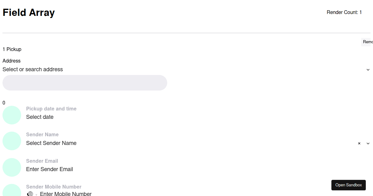 React Hook Form - useFieldArray (forked) - Codesandbox