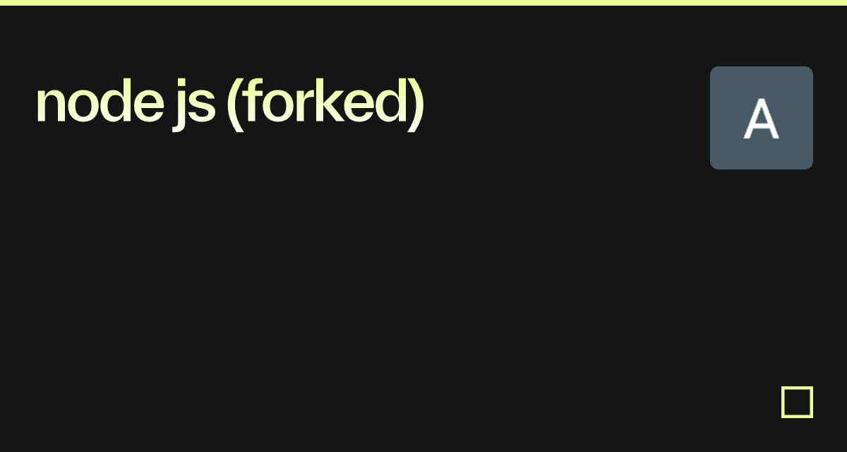 node js (forked) - Codesandbox