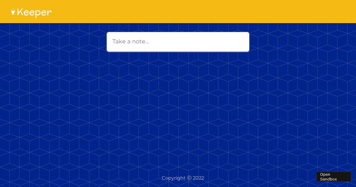 Using Pre Built React Components Forked Codesandbox